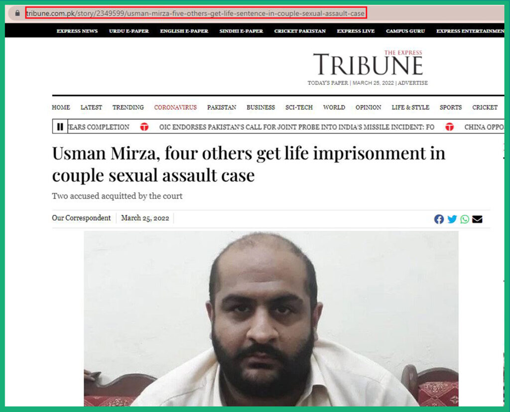 Five men convicted in Usman Mirza case not six