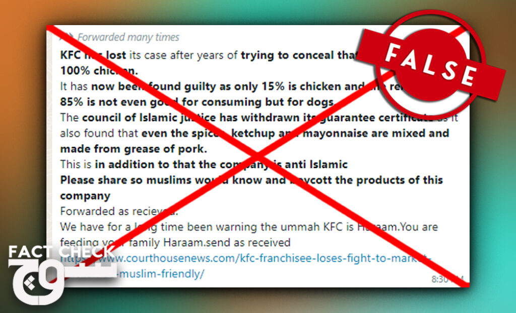 Court ruling wrongly shared as proof KFC is ‘Haram’ — Soch Fact Check