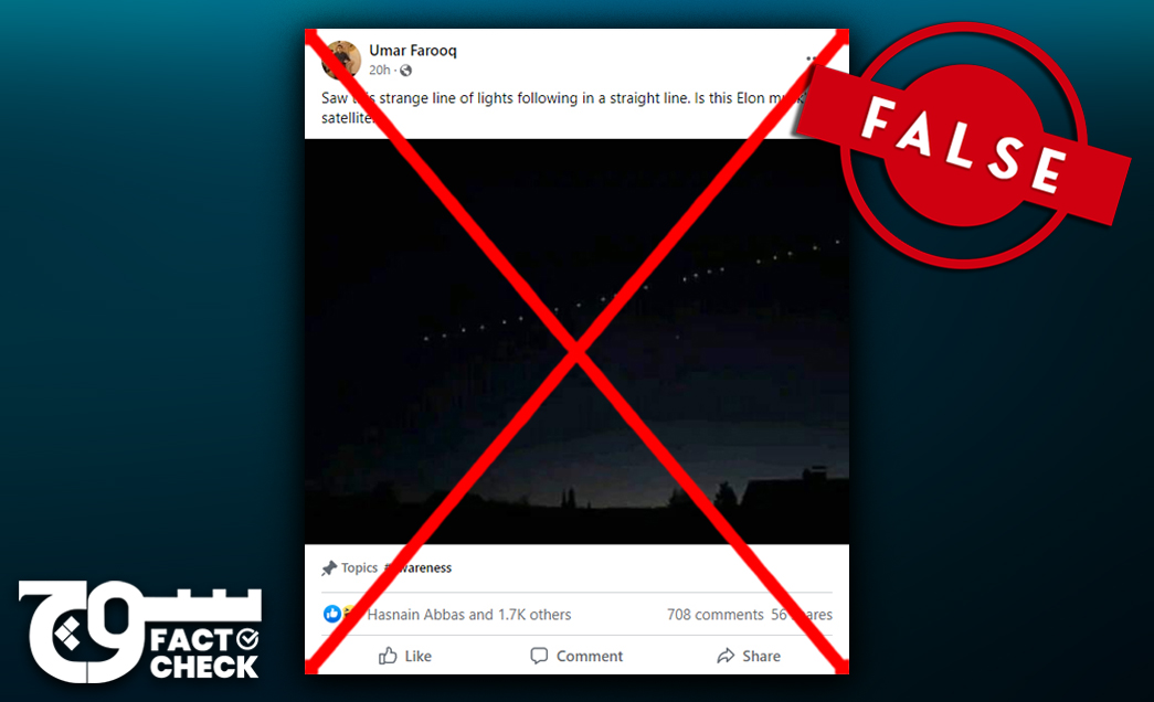 Starlink satellites photo from Kosovo, not Pakistan — Soch Fact Check