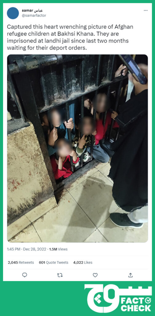 Photo of jailed Afghan children is indeed from Karachi — Soch Fact Check
