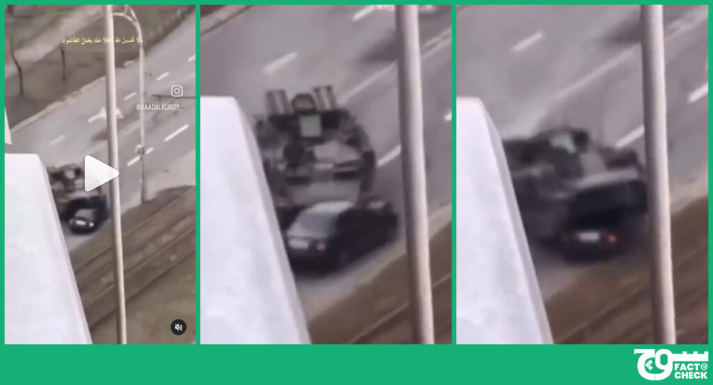Video of tanker running over car is from Ukraine, not Palestine