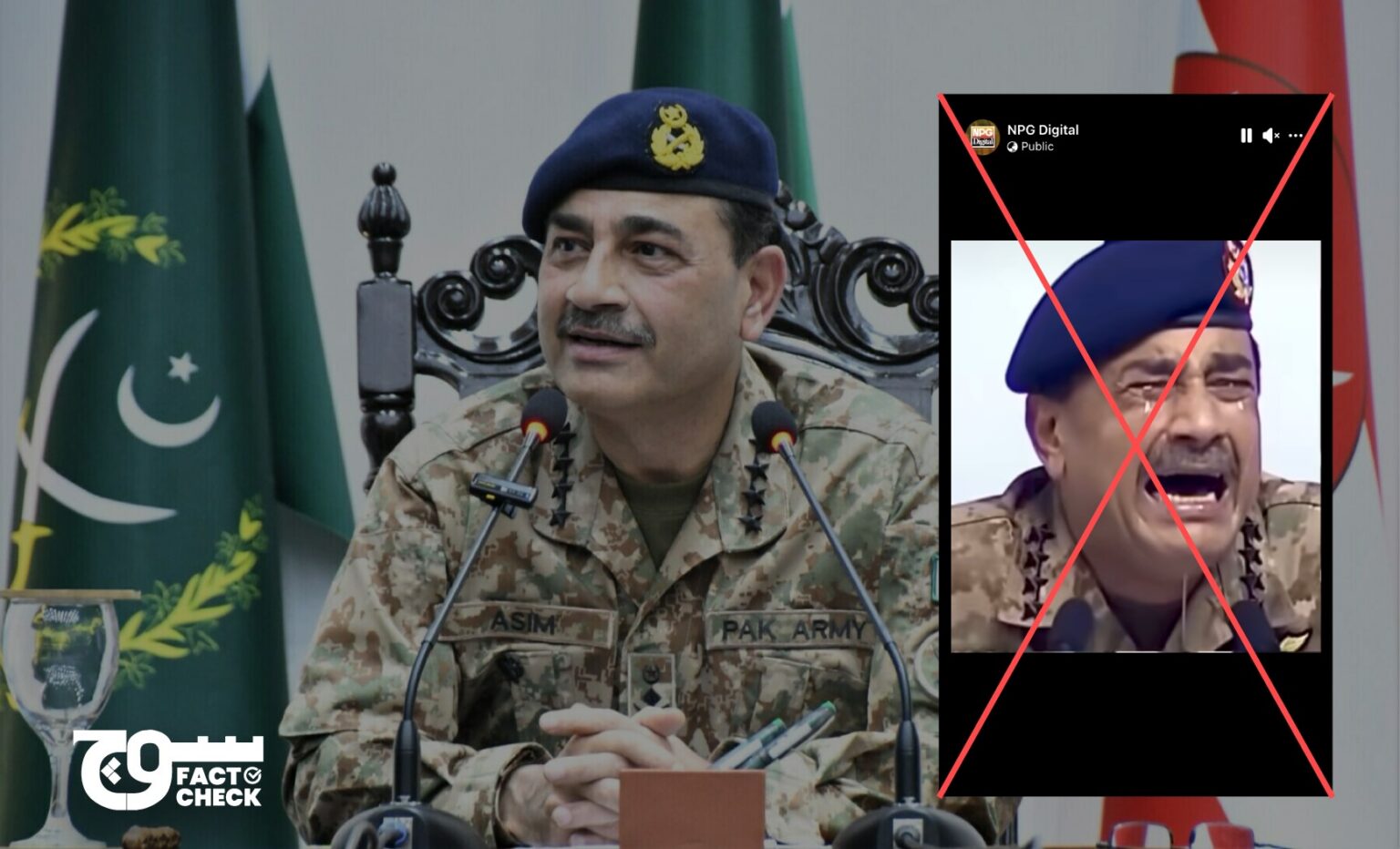 Video of Field Marshal Asim Munir crying debunked - Soch Fact Check