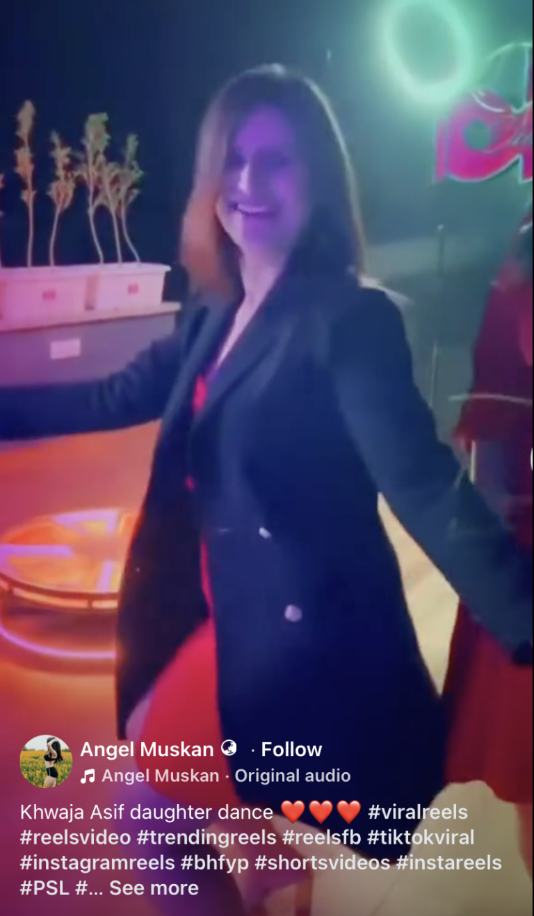 Video of Indian model dancing falsely linked to Khawaja Asif's daughter ...